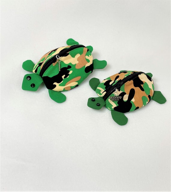 Fun Zippy Zoo Camo Turtle Shaped Small Zipper Pouch - Etsy