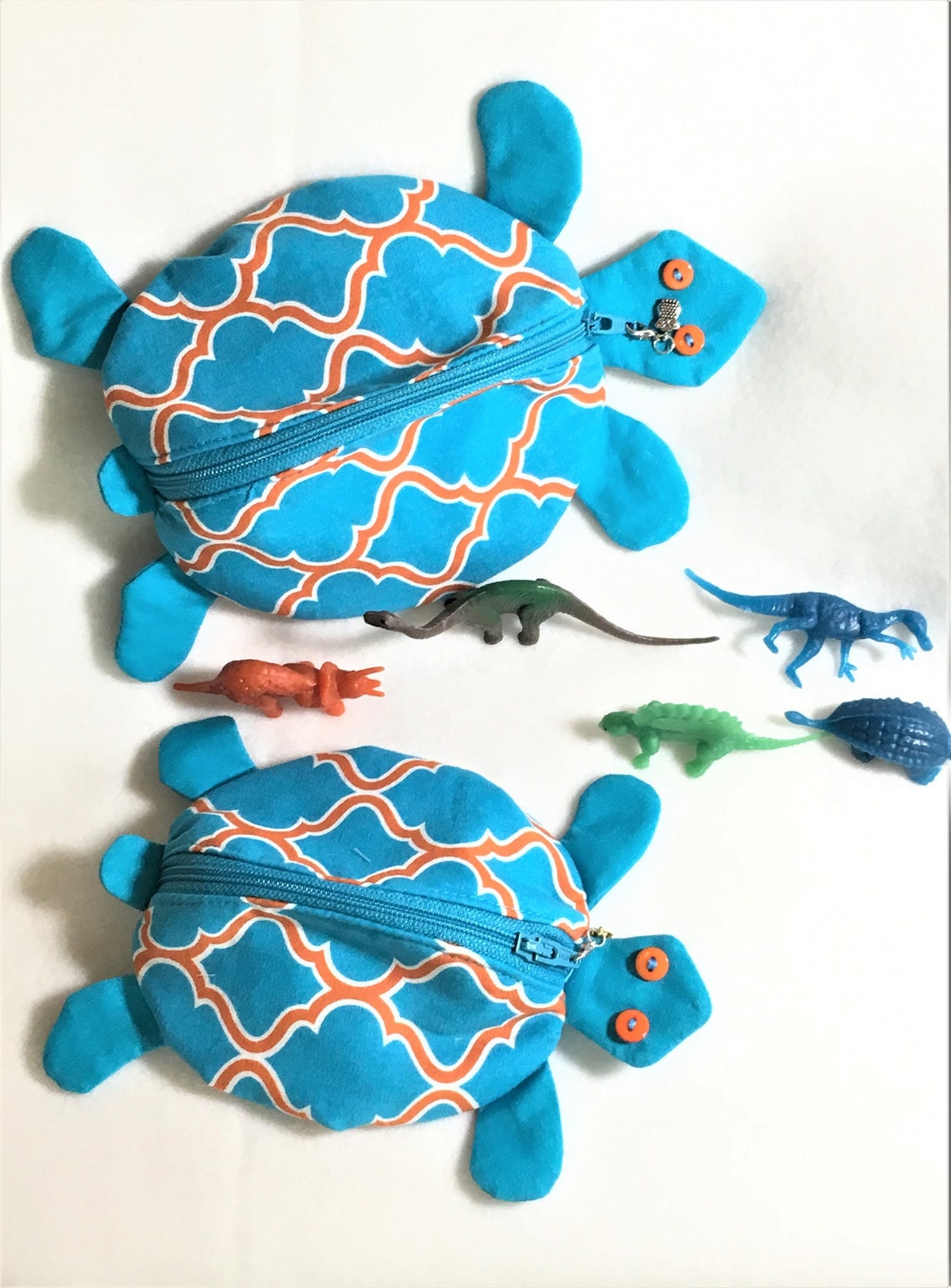 Fun Zippy Zoo Turquoise Turtle Shaped Small Zipper Pouch - Etsy