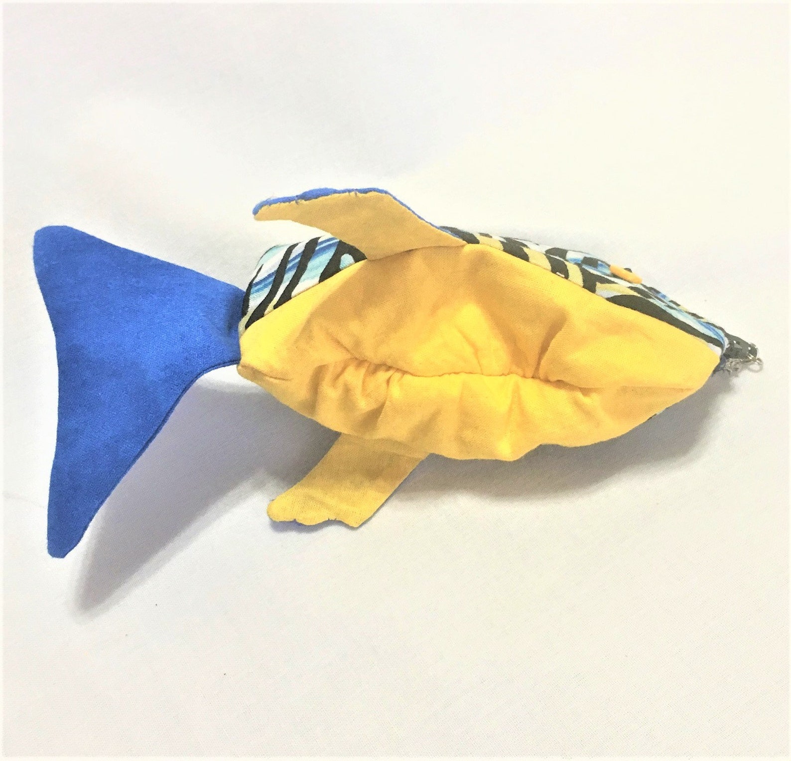 Blue Tropical Zippy Zoo Fish Shaped Zipper Pouches - Etsy