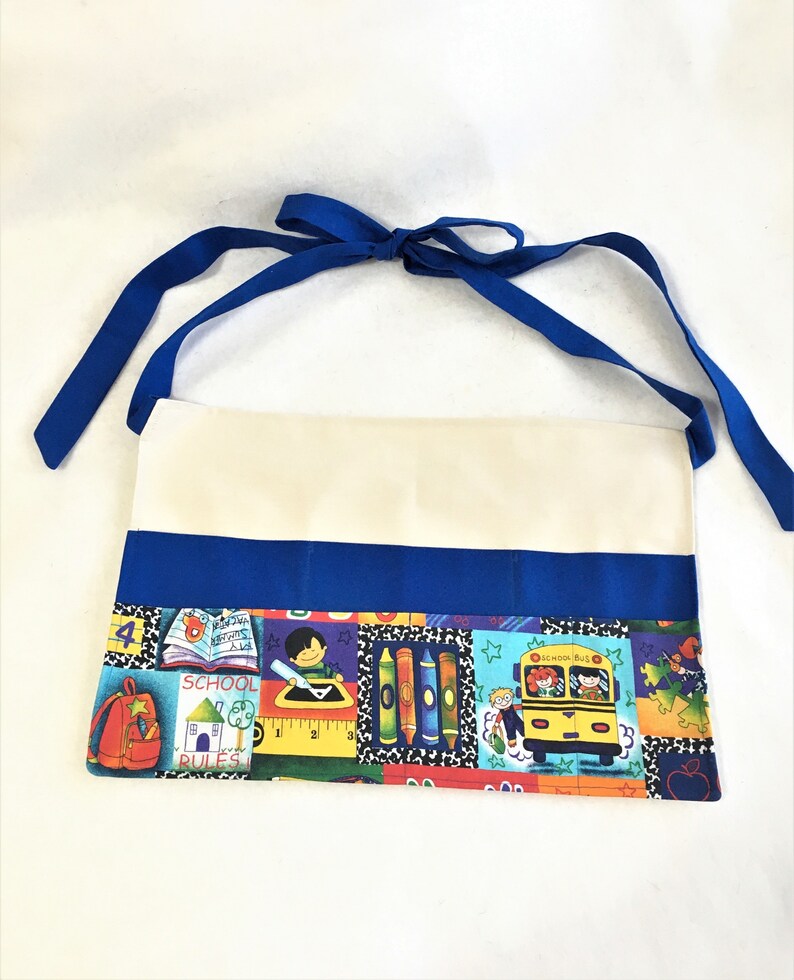 School Bus Kids Themed Big Pocket Apron Teachers Festival - Etsy