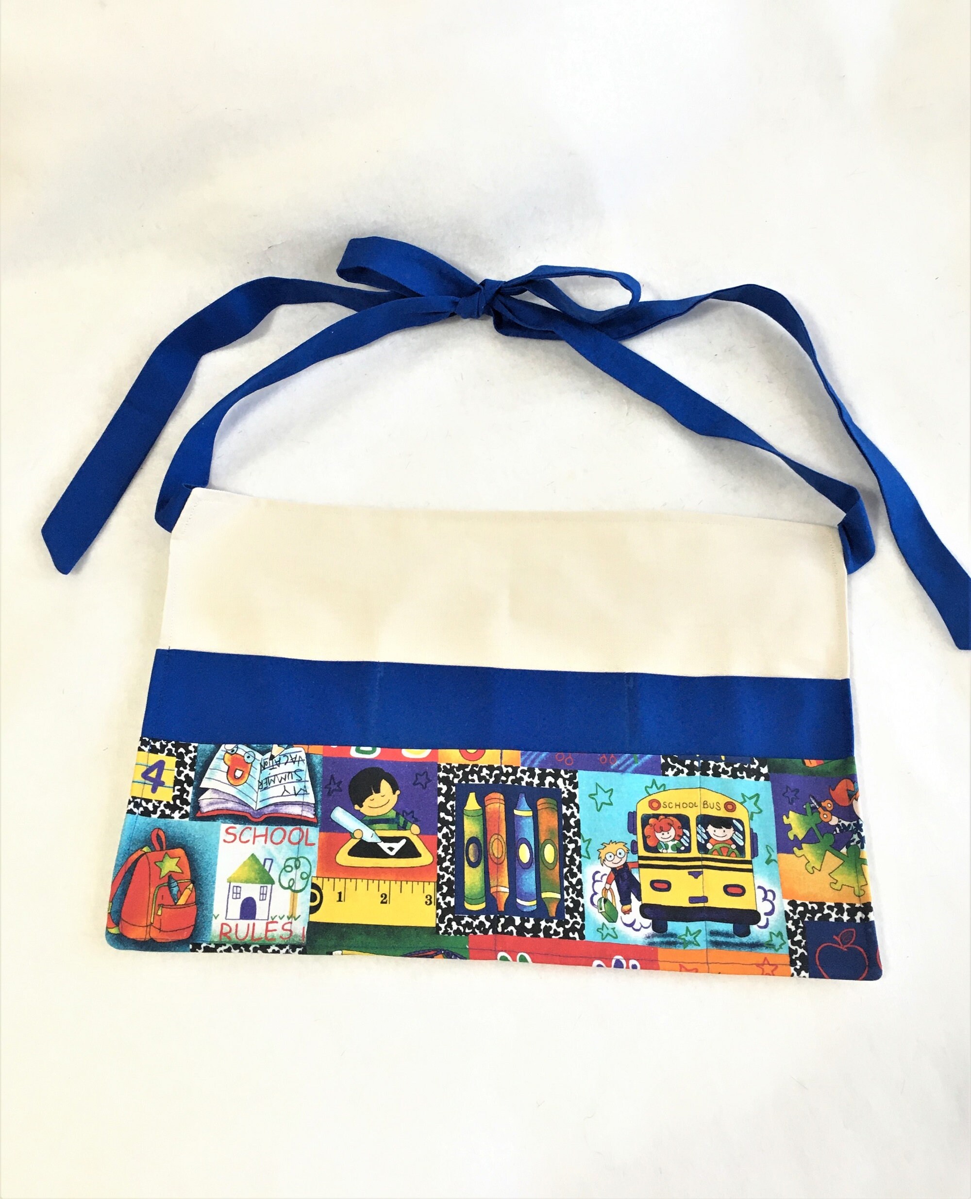 School Bus Kids Themed Big Pocket Apron Teachers Festival - Etsy