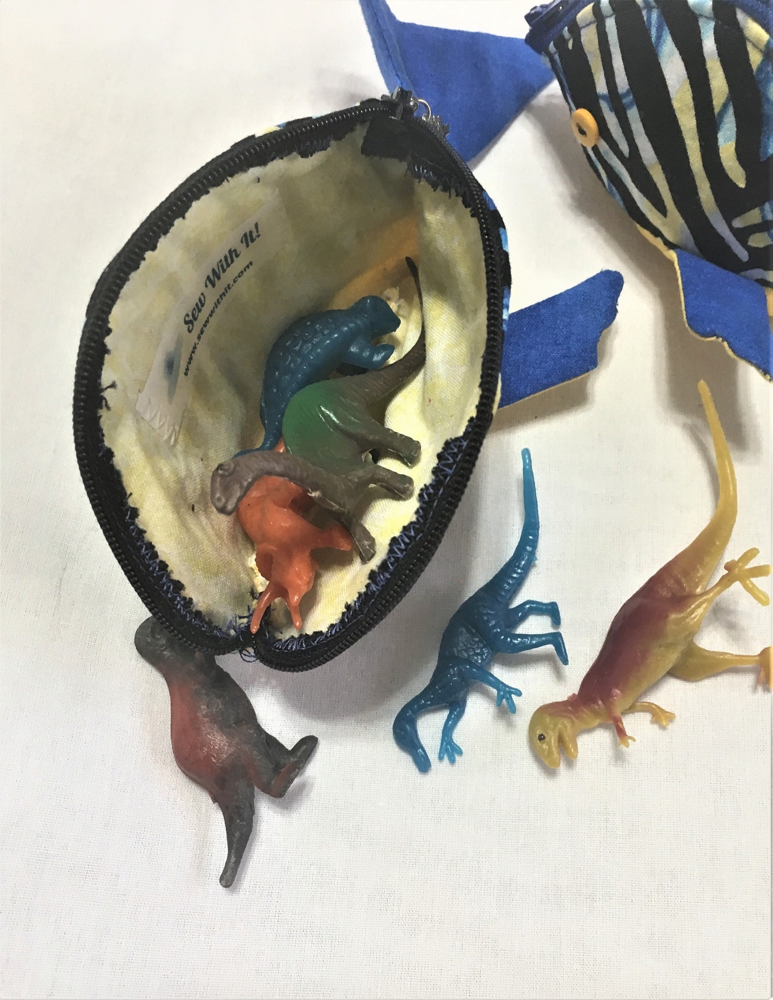 Blue Tropical Zippy Zoo Fish Shaped Zipper Pouches, Knitting/crochet ...