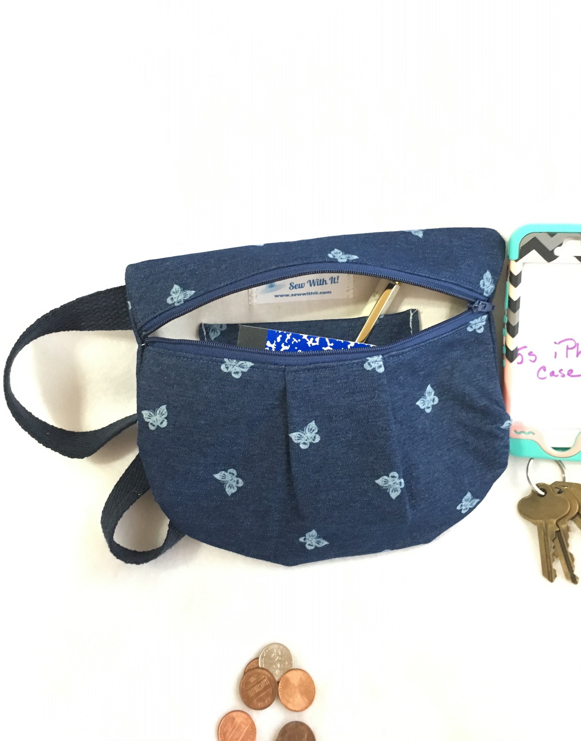 Hip Denim Pouch, Fanny Pack, Cross Body Pouch, Cell Phone Pouch, Travel ...