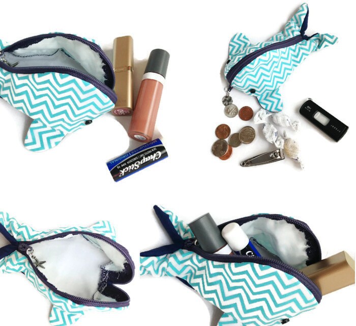 Zippy Zoo Whale Shaped Small Zipper Pouches Knitting/crochet - Etsy