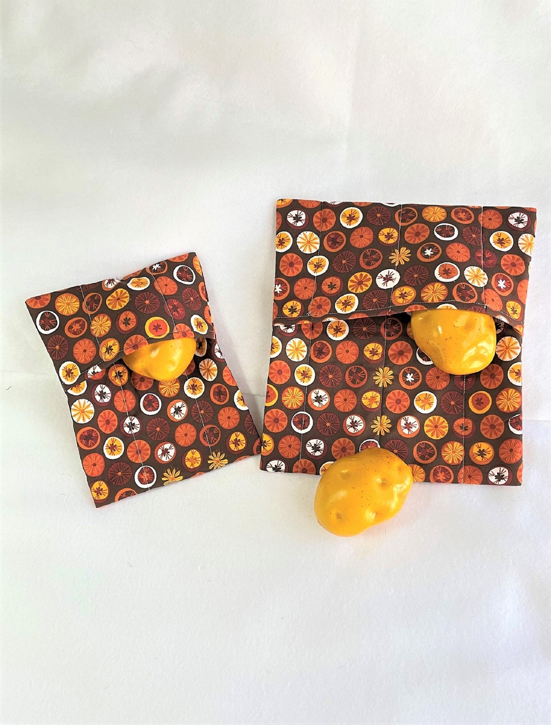Personal Size Microwave Potato Cooking Bag: Fall Print Cotton - Etsy