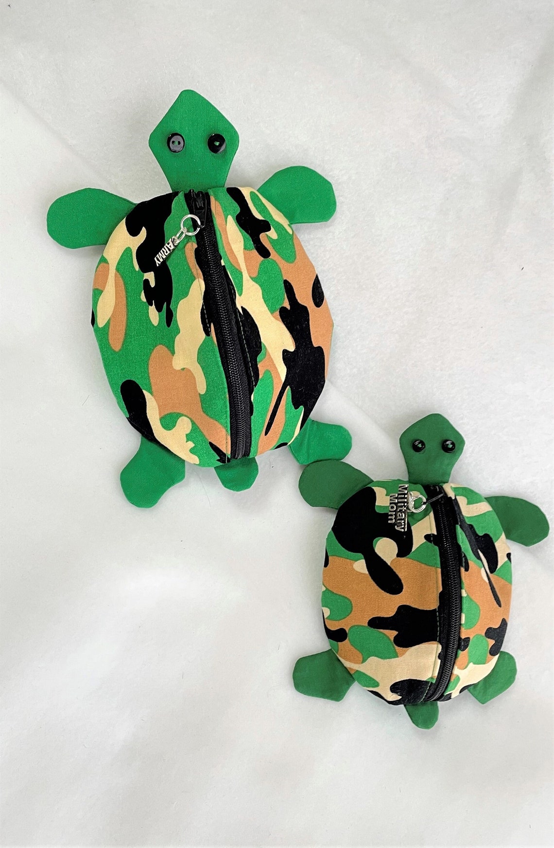 Fun Zippy Zoo Camo Turtle Shaped Small Zipper Pouch - Etsy