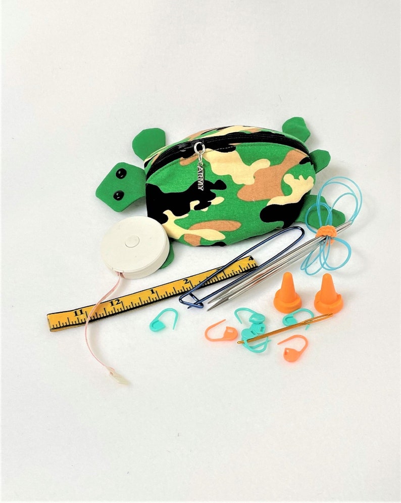 Fun Zippy Zoo Camo Turtle Shaped Small Zipper Pouch - Etsy