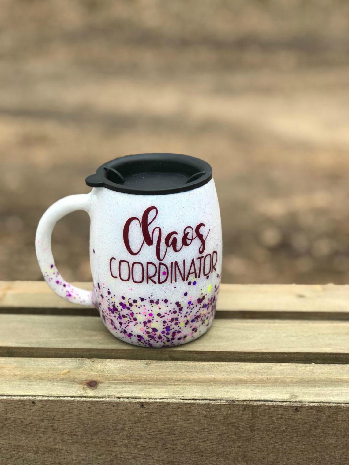 Glitter Coffee Mug, Personalized Coffee Tumbler, Stainless Steel Mug ...
