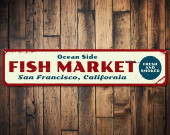 Fish market sign | Etsy