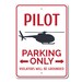 Pilot Parking Sign Pilot Gift Pilot Decor Pilot Sign | Etsy