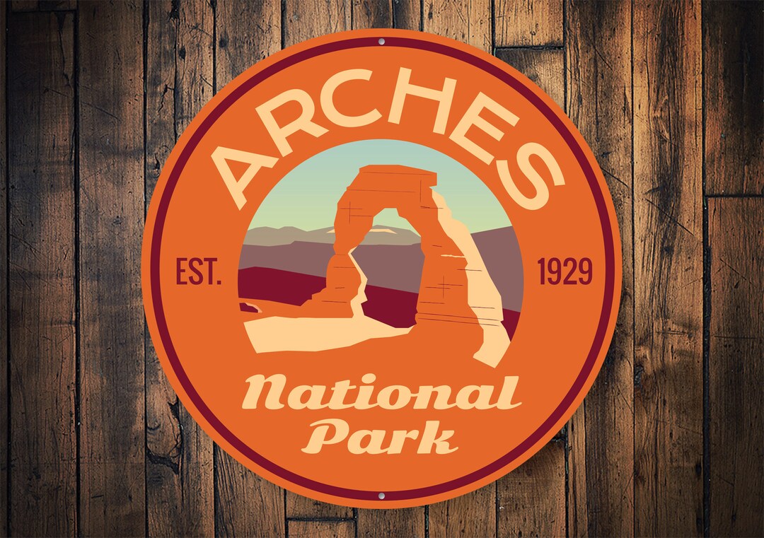 Arches National Park Sign, Arches Park Decor, Desert Arches Sign, Utah ...