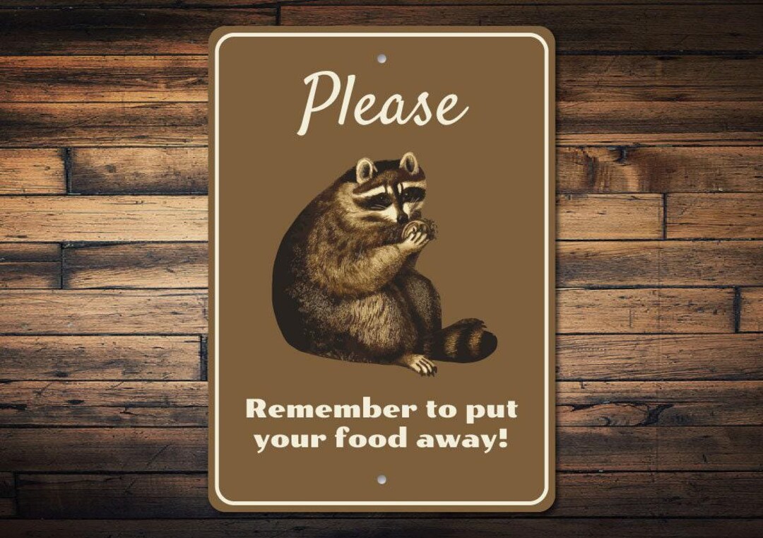 Raccoon Sign, Raccoon Decor, Lodge Rules Sign, Cabin Rules Sign, No ...