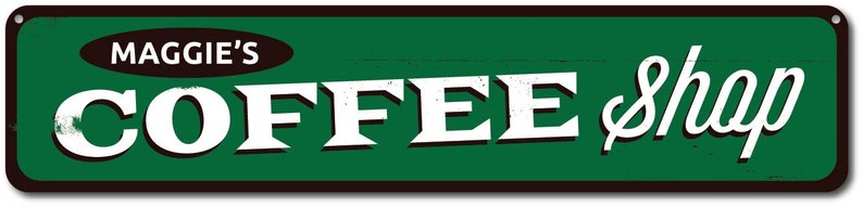 Coffee Shop Name Sign Personalized Barista Sign Coffee Lover | Etsy