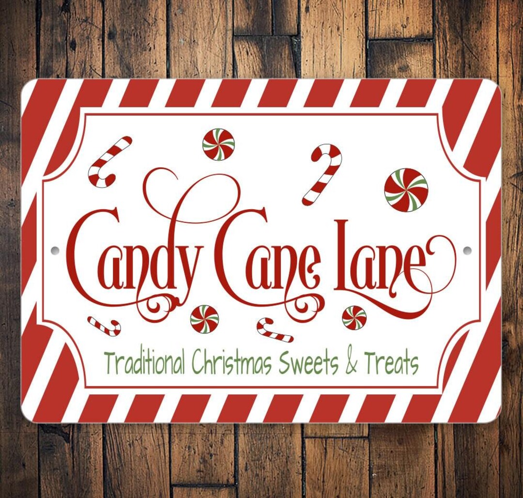 Candy Cane Lane Sign, Christmas Treat, Christmas Goodies, Candy Cane ...