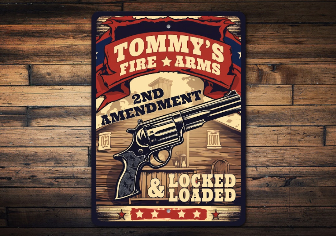 Firearm Locker Sign, Custom Firearm Gift, Decor for Guns, 2nd Amendment ...