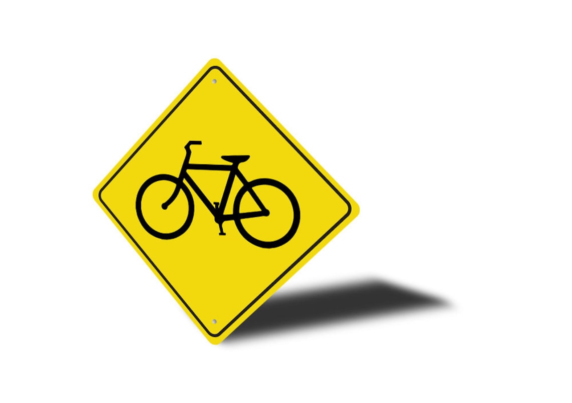 Bike Crossing Sign Crossing Sign Biker Decor Biker Sign - Etsy