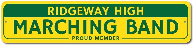 Band Marching Sign Band Member Gift Custom School Name Sign | Etsy