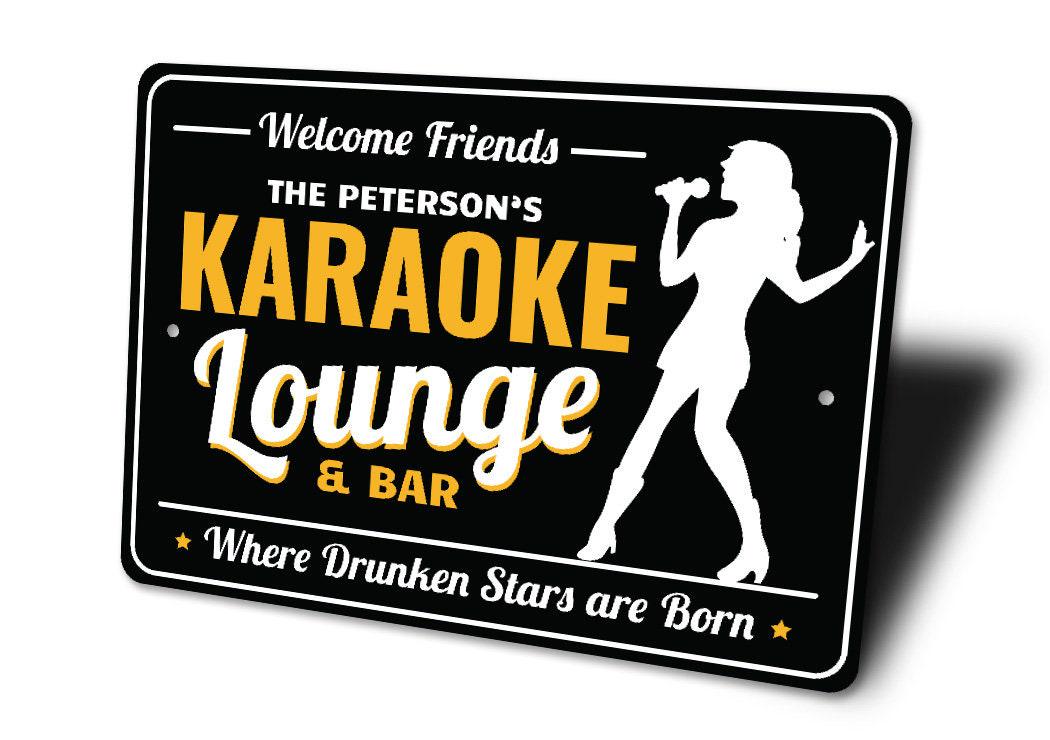 Karaoke Lounge Sign, Karaoke Bar Decor, Family Karaoke Sign, Custom ...