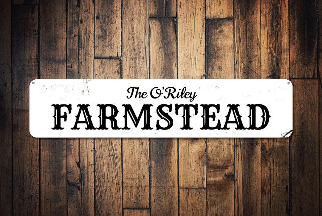 Farmstead Sign, Personalized Family Name Sign, Custom Farm Kitchen ...