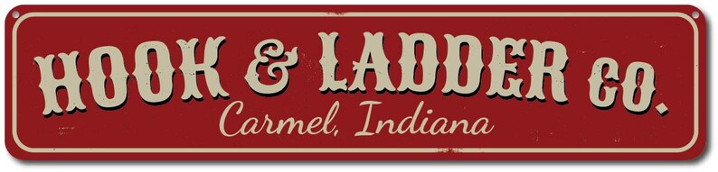 Hook & Ladder Company Sign Personalized Firehouse City State - Etsy