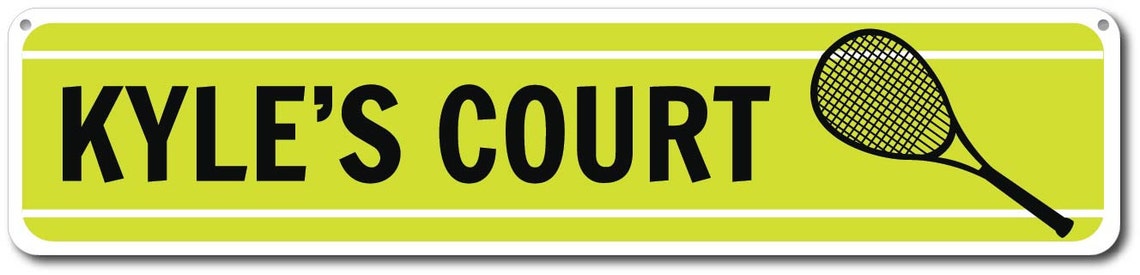 Tennis Sign, Kid Room Sign, Custom Tennis Court Sign, Tennis Player ...