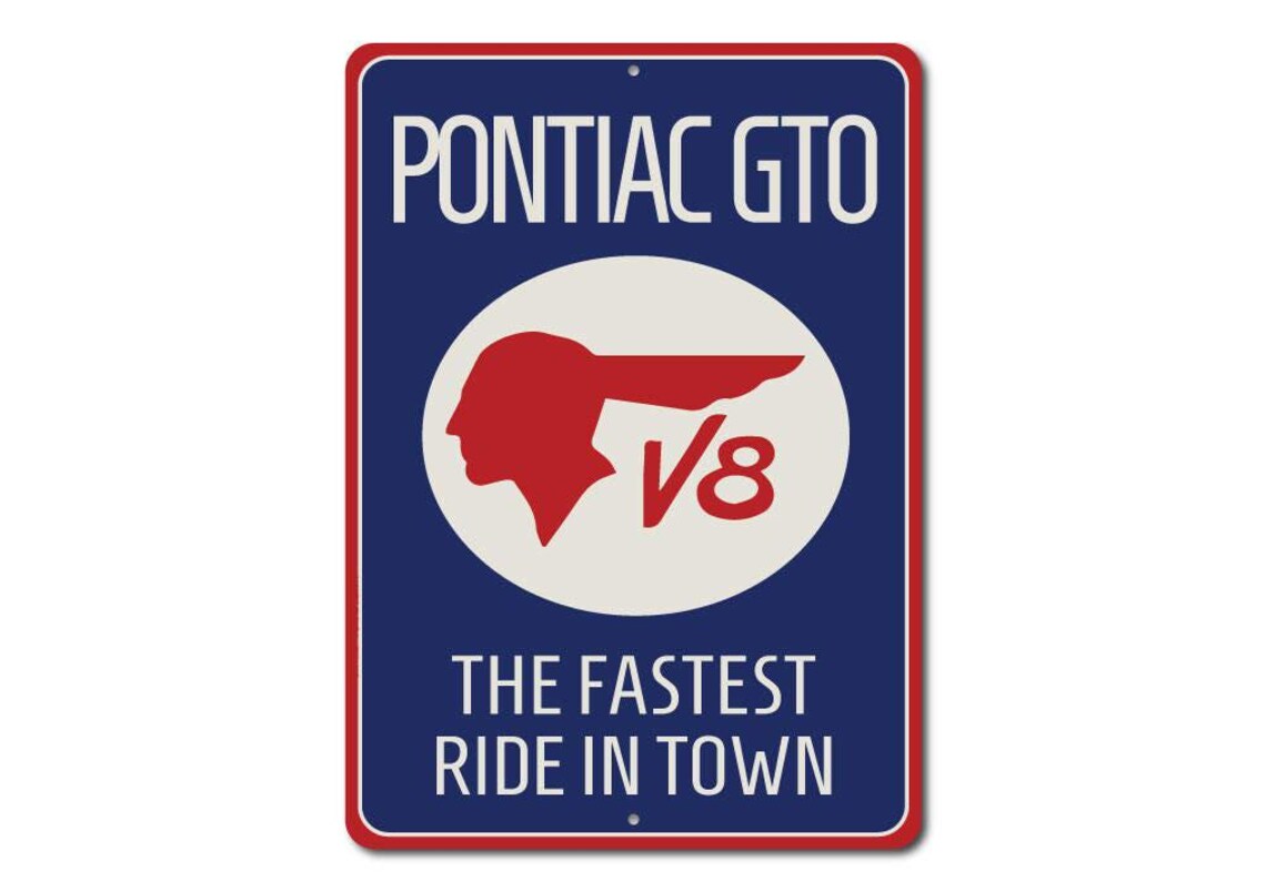 Pontiac GTO Sign, GTO Logo Sign, Custom Sign for GTO Owner Gift ...