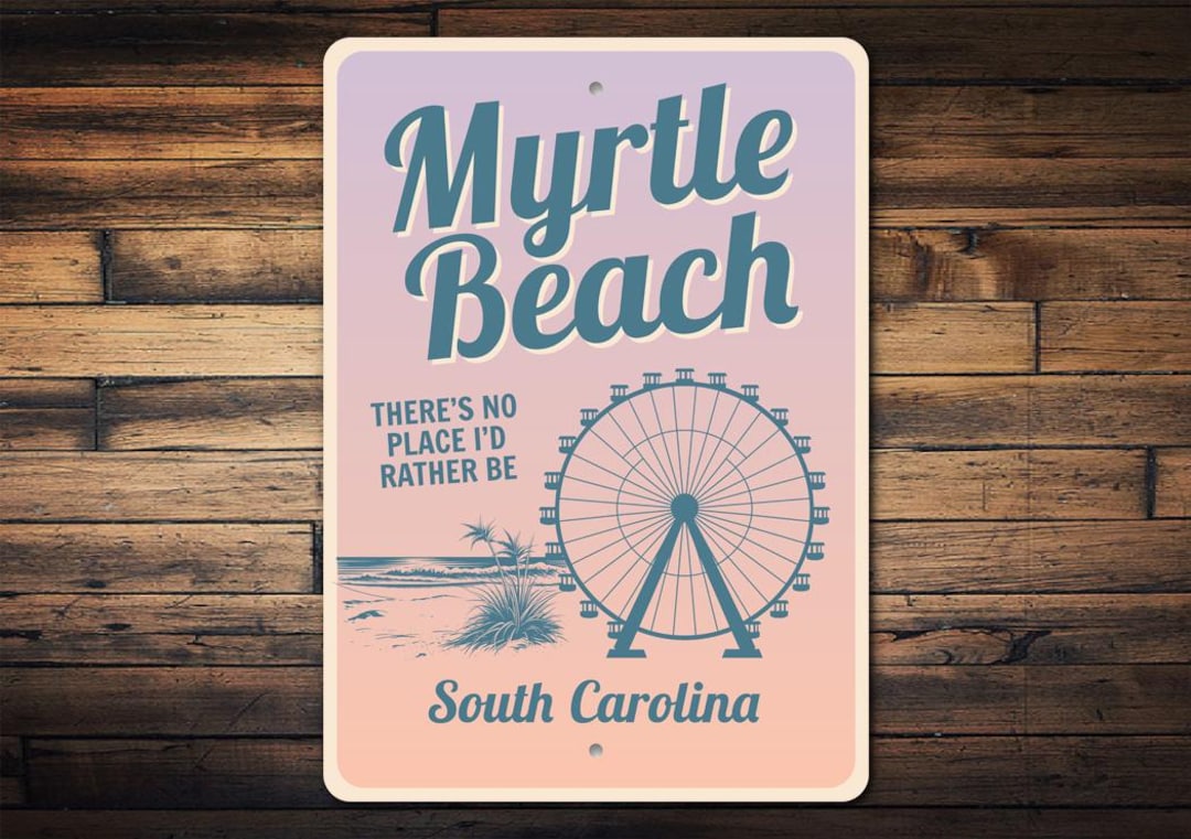 Myrtle Beach Sign, South Carolina Decor, Coastal Home Decor, Beach ...