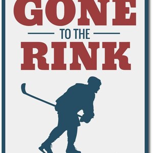 Rink Sign, Hockey Rink Sign, Hockey Player Sign, Hockey Decor, Hockey ...