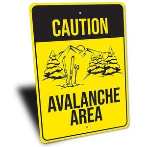 Caution Avalanche Sign, Avalanche Sign Decor, Decor Avalanche, Caution ...