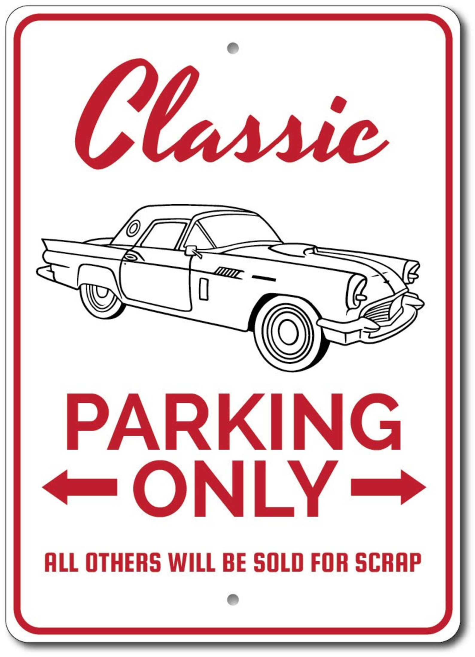 Car Parking Sign Classic Car Sign Classic Car Garage Decor | Etsy