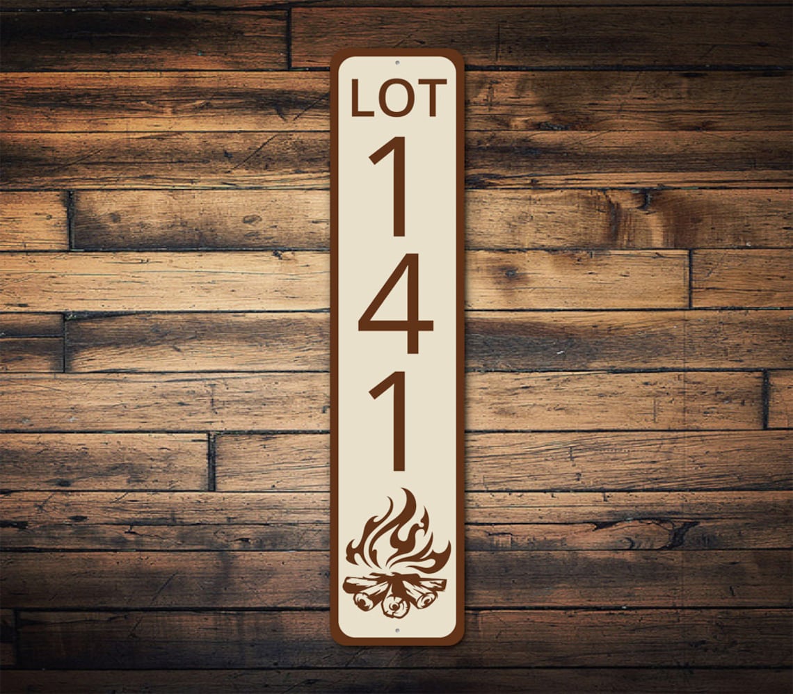Camping Lot Spot Sign, Camping Lot Number Sign, Camper Number Sign ...