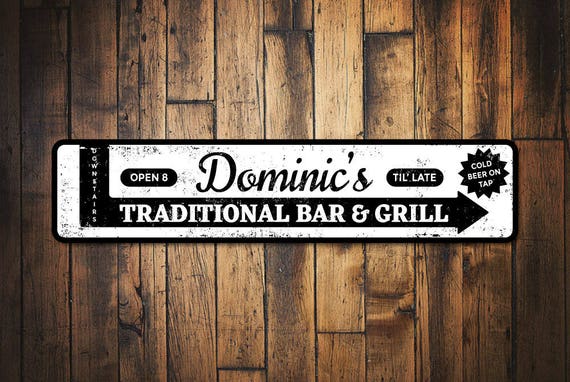 Traditional Bar & Grill Sign Bar and Grill Sign Bar Grill | Etsy
