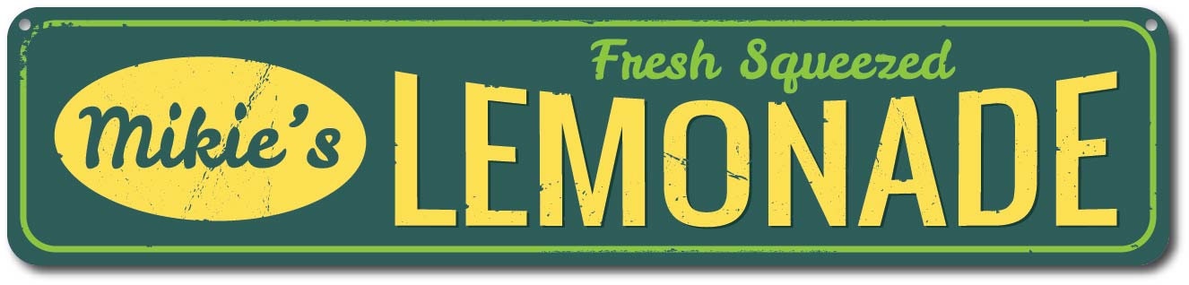 Fresh Squeezed Lemonade Sign Personalized Lemonade Stand | Etsy