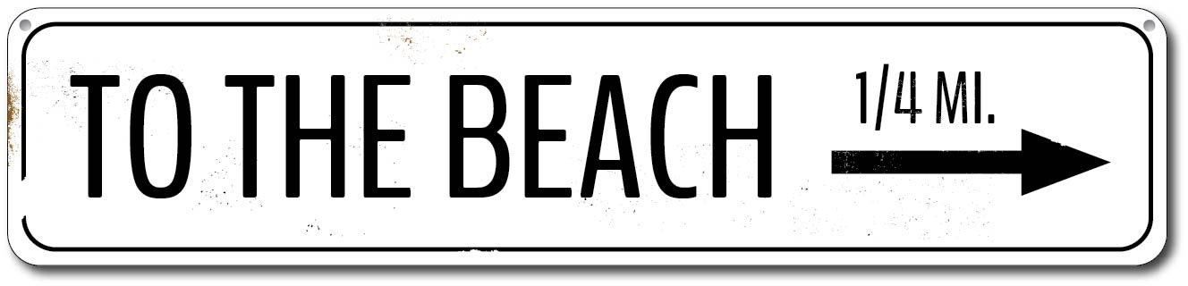 To the Beach Sign Custom Mileage Sign Ocean Direction Sign - Etsy