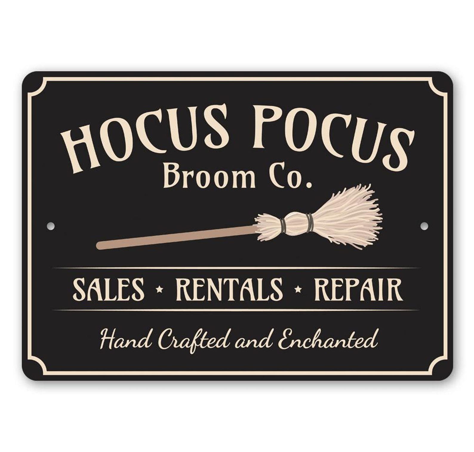 Hocus Pocus Sign, Witch Hocus Pocus, Broom Witch Decor, Halloween Sign ...