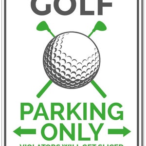 Golfer Gift, Golfing Sign, Golf Parking Sign, Golfing Decor, Golfer ...