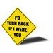 I'd Turn Back If I Were You Sign, Funny Caution Sign, Trespassing Sign ...