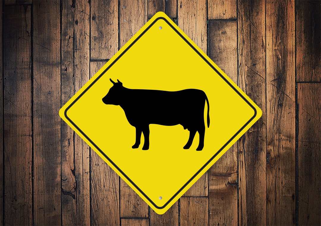 Cow Crossing Sign, Cow Crossing, Cow Crossing Diamond Sign, Cow Farm ...