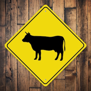 Cow Crossing Sign, Cow Crossing, Cow Crossing Diamond Sign, Cow Farm ...