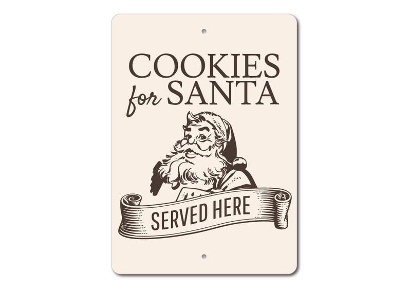 Santa Cookies Sign Santa Cookies Decor Cookie Lover Gift - Etsy