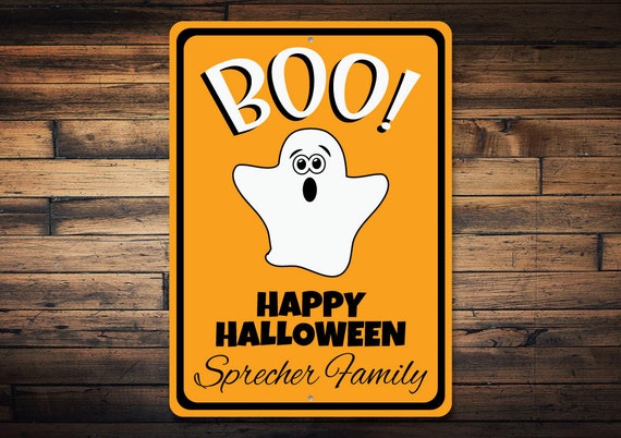 Ghost Sign Custom Boo Sign Happy Halloween Sign Family - Etsy