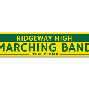 Band Marching Sign, Band Member Gift, Custom School Name Sign, Gift for ...