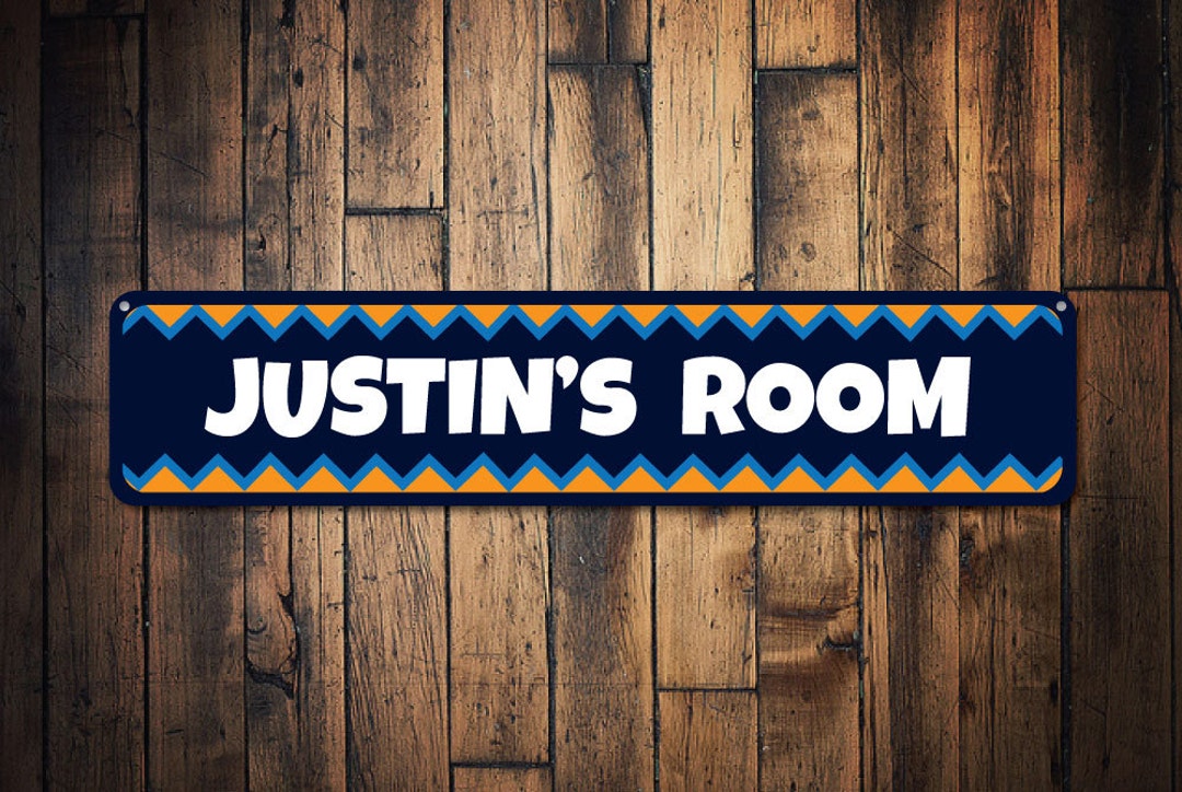 Pattern Sign, Personalized Kid's Room Sign, Metal Child Name Triangles ...