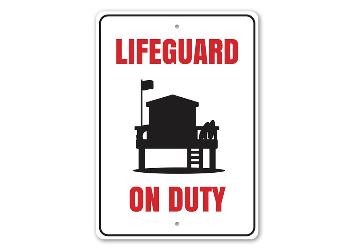 Lifeguard Sign Lifeguard Duty Lifeguards Guard Decoration | Etsy