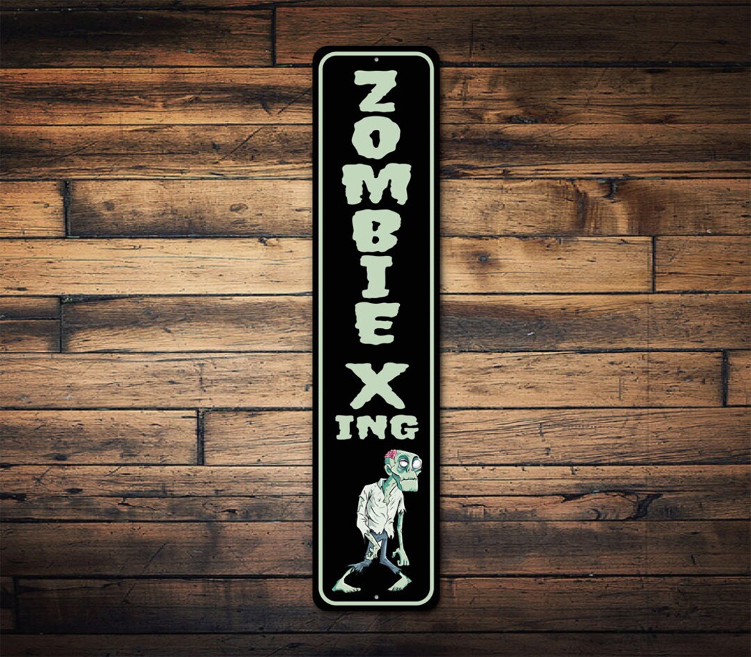 Zombie Xing Schild Gruseliger Zombie Schild Halloween - Etsy.de
