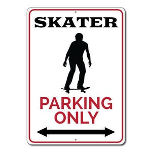 Skater Parking Sign, Skateboarder Gift, Skating Sign, Skater Man Cave ...