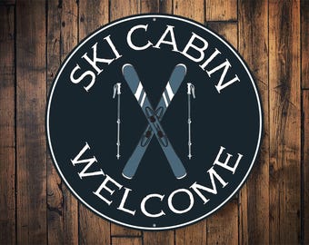 Custom Ski Lodge Sign, Winter Farmhouse House Wall Hangings, Mountain ...
