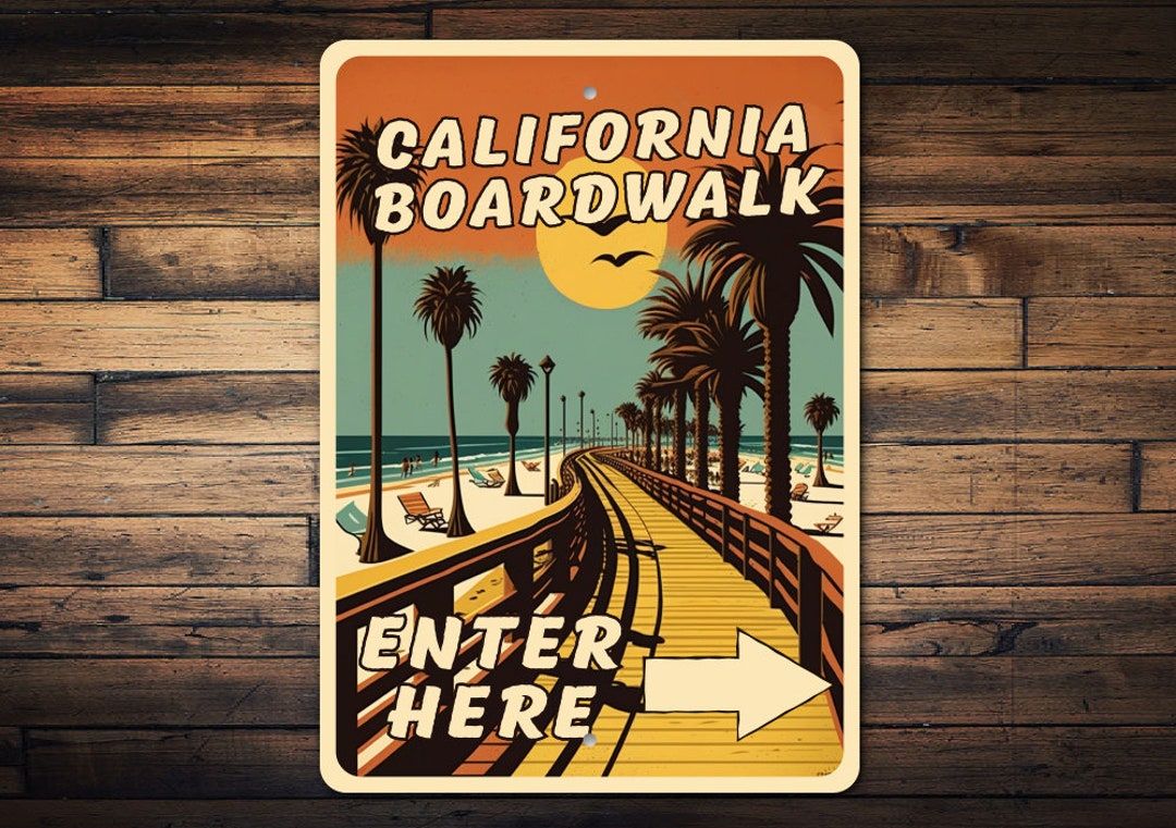 Cali Boardwalk Sign, California Boardwalk, Boardwalk Sign, Custom ...