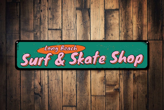Surfing Sign Skating Sign Personalized Surf & Skate Shop | Etsy