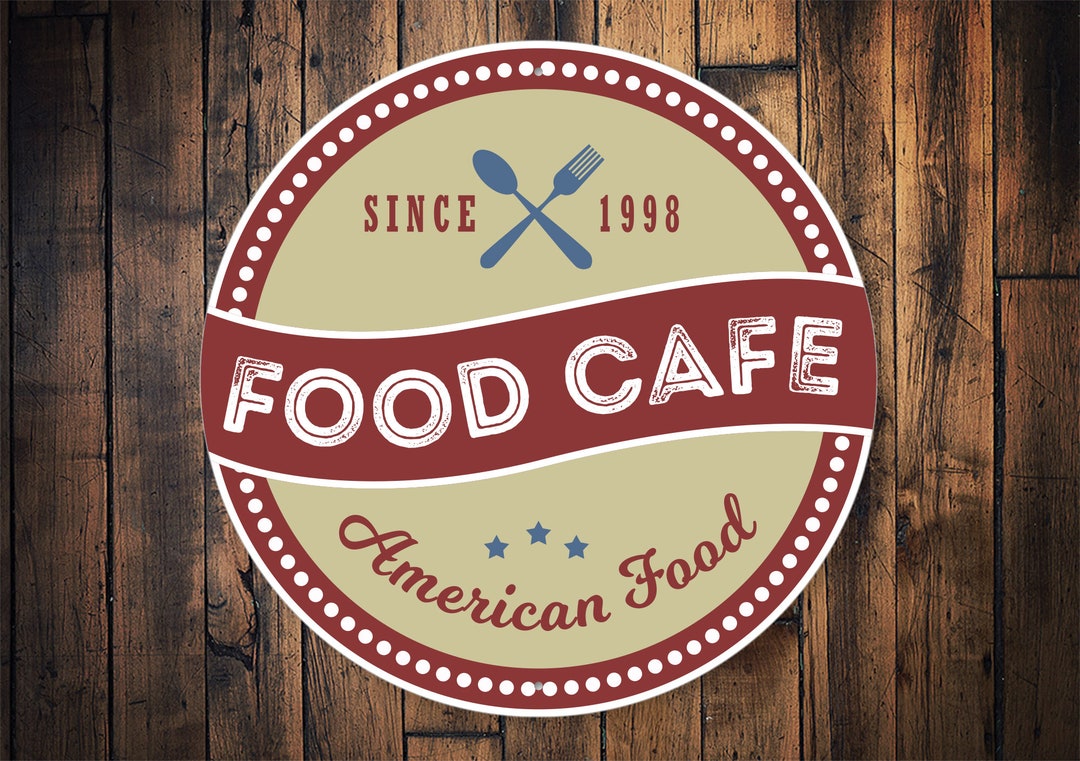 Old Fashion Food Cafe Sign, Cafe Sign, Decor for Kitchen, Vintage ...